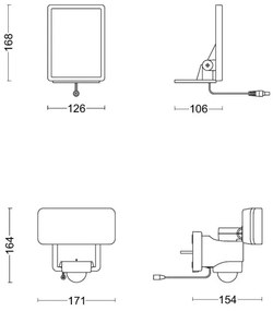 Philips - LED Solární nástěnné svítidlo se senzorem TYLUS LED/6W/3,7V 3000K IP44