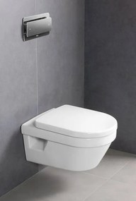 VILLEROY & BOCH Villeroy &amp; Boch ARCHITECTURA - WC mísa bezrámová, 530x370 mm, závěsný model, bílá Alpin CeramicPlus 5684R0R1