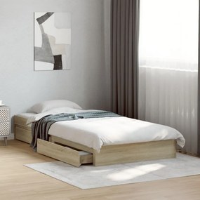 Rám postele se zásuvkami dub sonoma 90x200 cm kompozitní dřevo 3280680