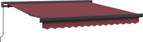 Ručně zatahovací markýza burgundská 300 x 250 cm 3215318