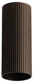 Minimalistická bodová svítidlo Lucas Ribbed Tube 30 kávová