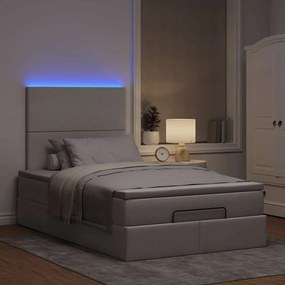 Osmanský rám postele s matrací taupe 120x190cm textil 3313910