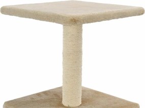 Škrabadlo pro kočky sisalové sloupky 55 cm béžové 170539