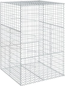 Gabionový koš s víkem 100 x 100 x 150 cm pozinkované železo 3295213
