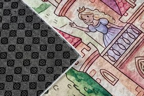 Dětský koberec protiskluzový BAMBINO 61520 krémový / růžový