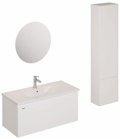 Koupelnová sestava s umyvadlem včetně umyvadlové baterie, vtoku a sifonu Naturel Ancona bílá lesklá KSETANCONA4