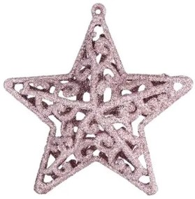 Bestent Ozdoby na vánoční stromek - hvězda 3ks 10cm PINK