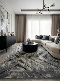 Koberec Monaco4, 140x190 cm, krémový/šedý
