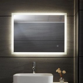 80786 Aquamarin Koupelnové zrcadlo s LED osvětlením, 100 x 60 cm