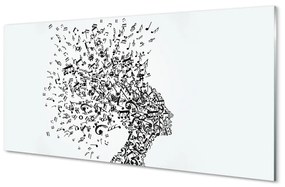akrylový obraz poznámky hlavy 140x70 cm