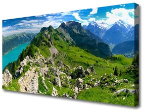Obraz na plátně Louka Hory Krajina Příroda 125x50 cm