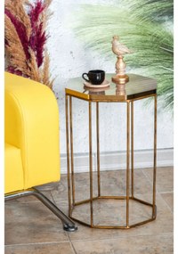 Zlatý designový odkládací stolek Femmelle
