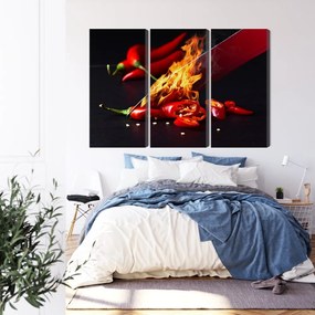 Vícedílný obraz Hořící Nůž Nedostatek Nedostatek Plátno Canvas 180x120
