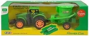 MaDe 07775 Traktor s vlečkou, na setrvačník / 10 x 29 x 9cm / od 3 let