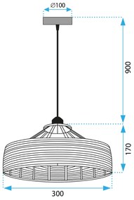 Toolight Stropní svítidlo v BOHO stylu APP1317-1CP