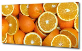 Wallmuralia Foto obraz skleněný horizontální Půlky pomerančů 100x50