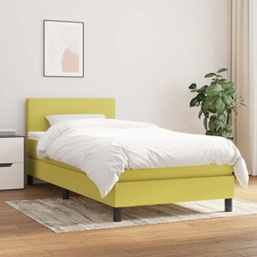 vidaXL Box spring postel s matrací 100 x 200 cm textil [3139875] Barva: světle šedá
