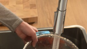 Hansgrohe Talis M51, páková dřezová baterie 200 s vytahovací sprškou, chromová, 72813000
