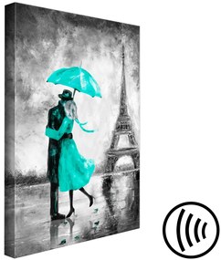 Obraz Pařížská mlha (1 panel) vertikální zelená