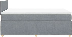 Box spring postel s matrací světle šedá 120x190 cm textil 3286612