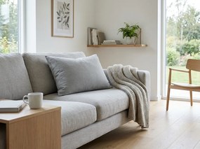 Mušelínový povlak na polštář MUSSARI 50x70 cm, světle šedý