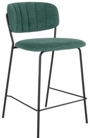 Barová židle ALICANTE zelená, černá podnož House Nordic 1001467