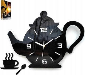 Nástěnné hodiny ModernClock – 3D Konvice – do obývacího pokoje – jídelny – Tiché