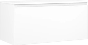 Mexen Orio koupelnová skříňka pod umyvadlo 100 cm s deskou, 1 zásuvka, bílá mat - 91A10-10047-1-BFC01