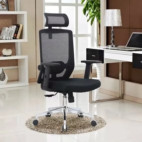 Kancelářská ergonomická židle Neoseat GRANDINI — síť / látka, černá, nosnost 150 kg