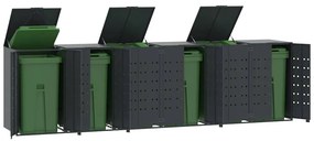 Box na 6 popelnic popelnic 414 x 79 x 117 cm ocel 3279986