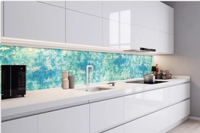 DIMEX | Fototapeta do kuchyně Modrá betonová zeď KI-420-272 | 420 x 60 cm | modrá