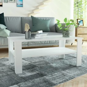 vidaXL Konferenční stolek dřevotříska 100x59x42 cm [244857] Barva: Bílá