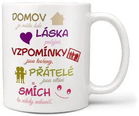 Hrnek Domov, láska a smích (Náplň hrníčku: Žádná)