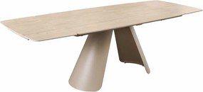 Rozkládací keramický jídelní stůl Belinda 160-240 cm béžový