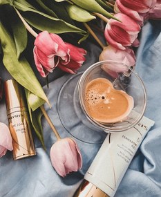 Termo sklenice, set 2 ks, šálek Heart s podšálky, ve tvaru srdce, 150 ml, HOTCOOL TYP 5