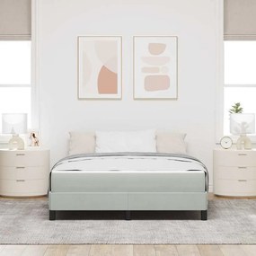 Postel s boxspringem s matrací Světle šedá 140 x 200 cm textil 3398695