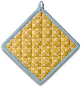 Kela Chňapka čtvercová SVEA, 100% bavlna, žlutomodrá