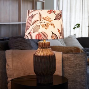 PR Home Turi stolní lampa Ø 35cm hnědá/růžová