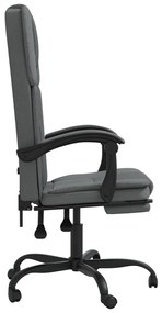 Polohovací kancelářská židle tmavě šedá textil - Default Title