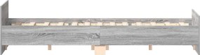 Rám postele s hlavovým a nožním čelem šedý sonoma 120 x 190 cm 3203780