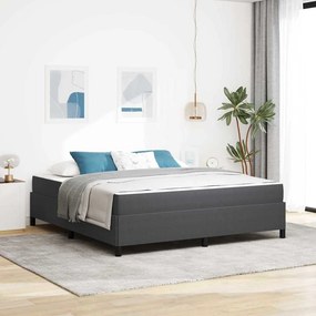 Rám postele s matrací Tmavě šedá 180 x 200 cm textil 3399136