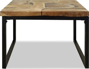 vidaXL Konferenční stolek, teak a pryskyřice, 60x60x40 cm [244552] Barva: Bílá