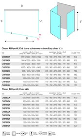 Mereo Lima sprchový kout obdélník pivot. dveře 2xboční stěna 80x100x80x190cm sklo Čiré 6mm ALU chrom CK87853K