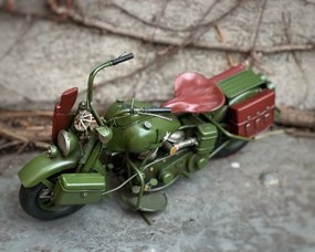 Plechový model - Vojenská motorka URAL
