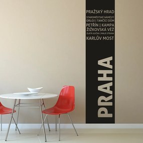 WALLVINIL Samolepky na zeď - Pruh Praha Barva: Oranžová světlá, Velikost: 120x28 cm