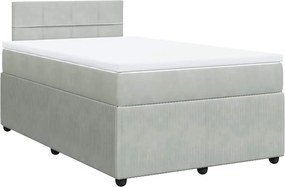 Box spring postel s matrací světle šedá 120x190 cm samet 3287686