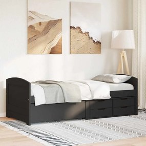 Válenda se 5 zásuvkami bez matrace černé IRUN 90x200 cm 3314682