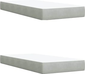 Box spring postel s matrací světle šedá 200x200 cm samet 3287842