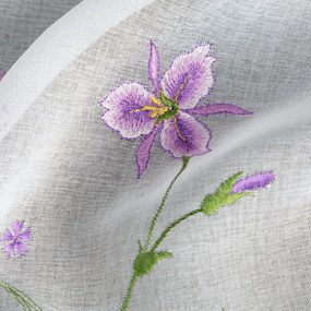 ZÁCLONA NA POUTKÁCH INESA 350X120 CM KVĚTY