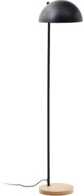 Černá/v přírodní barvě stojací lampa s kovovým stínidlem (výška 150 cm) Catlar – Kave Home